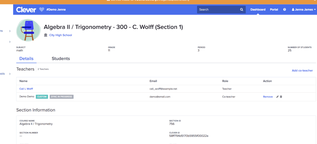 Custom Data: Teachers