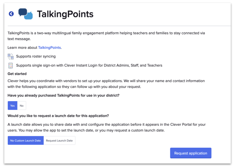 Clever + TalkingPoints: Setup Guide