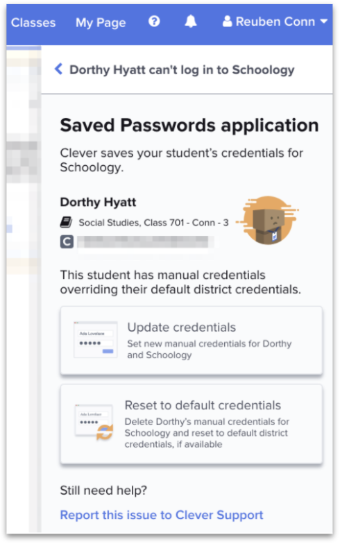 For Teachers: SSO (Saved Passwords) applications