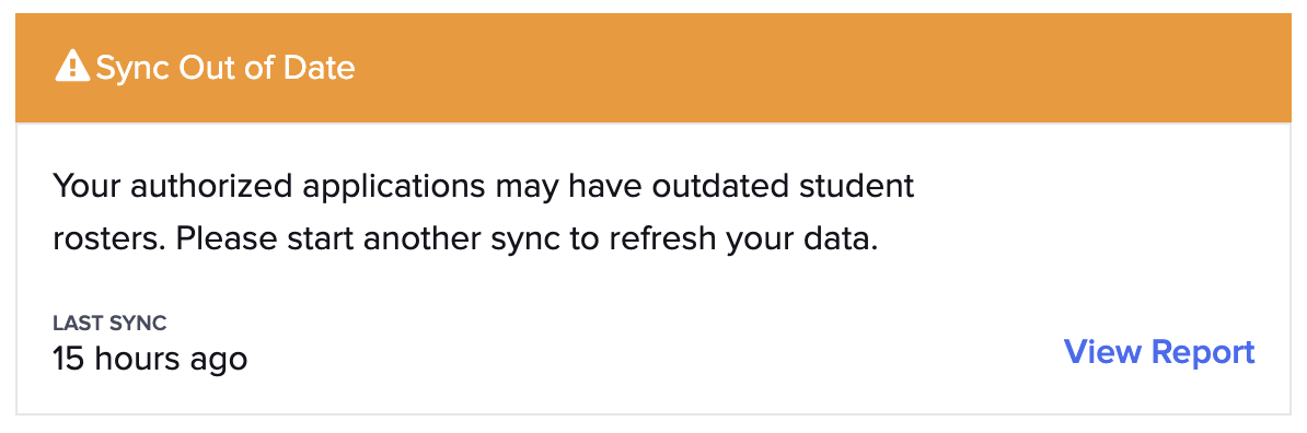 For District Admins: Sync Status