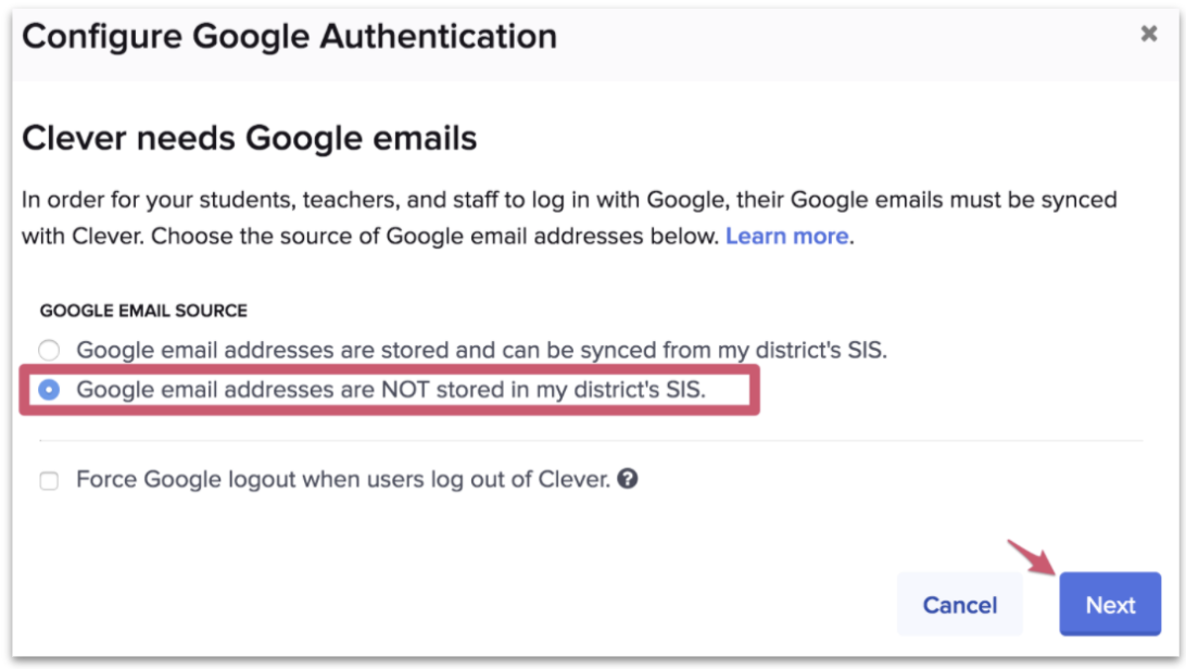 Manually Uploading (i.e. side-loading) User Emails to Clever