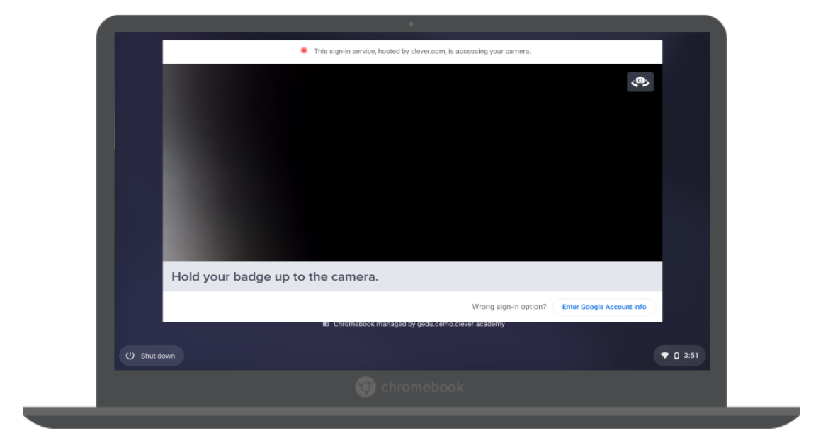 Clever Badges: Chromebook login flow