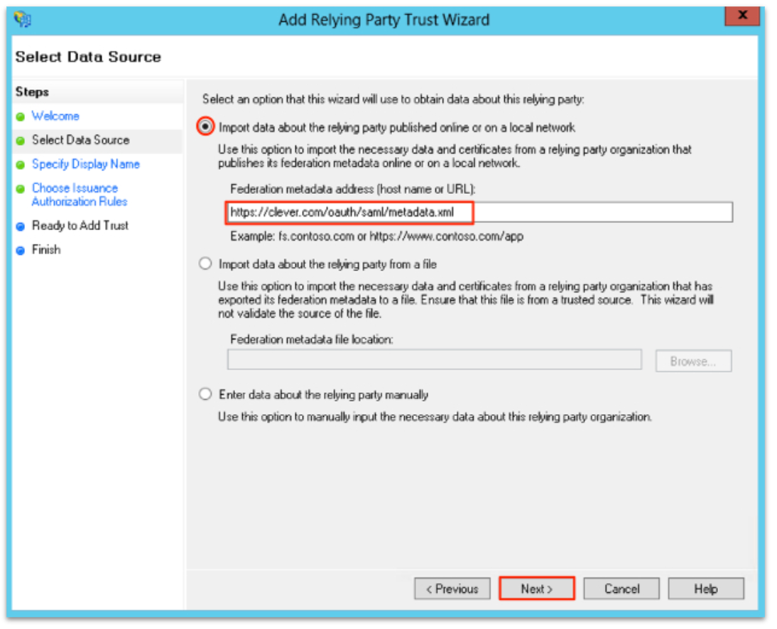 Single Sign-On (SSO): "Log in with ADFS"
