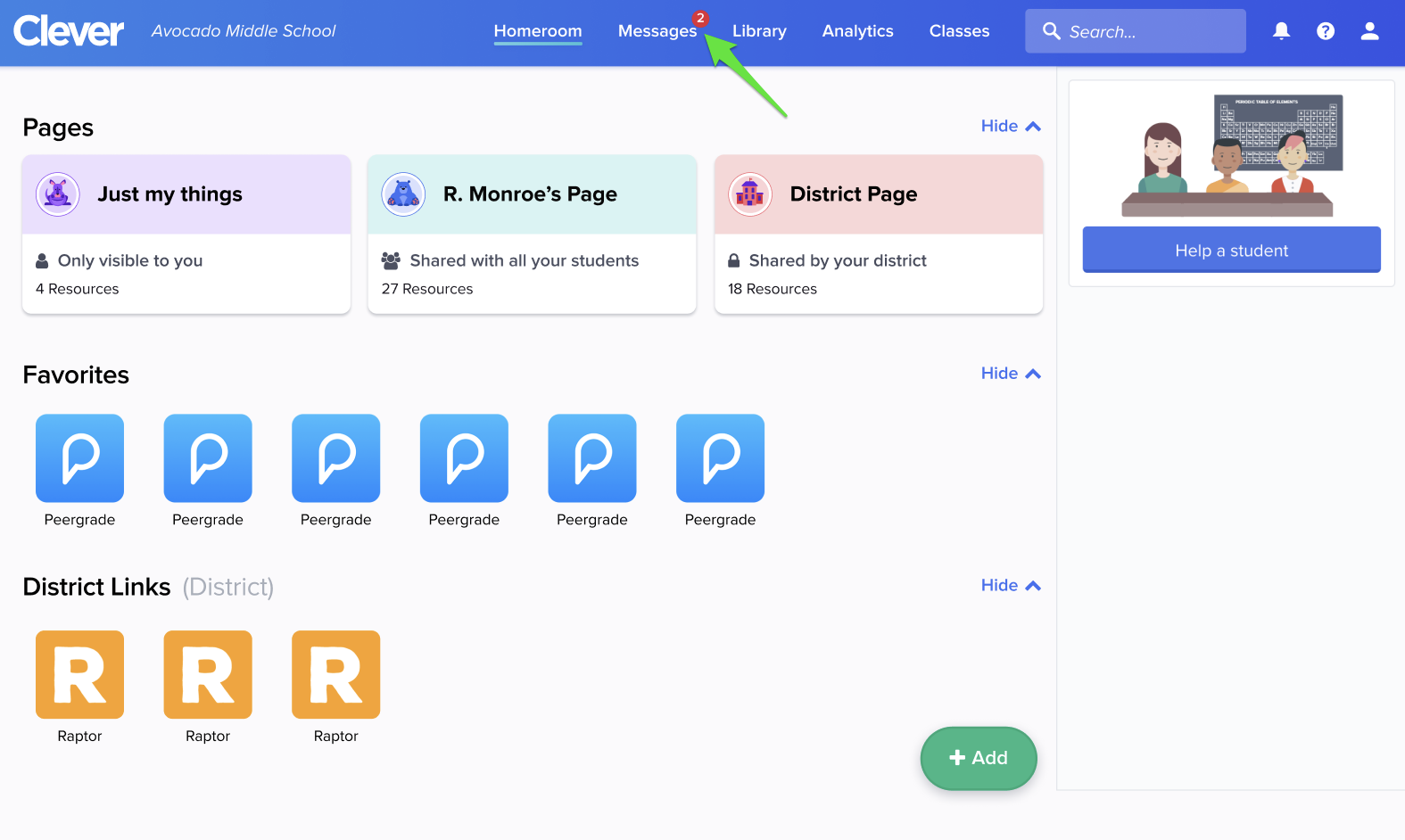 For District Admins: Teacher Messages