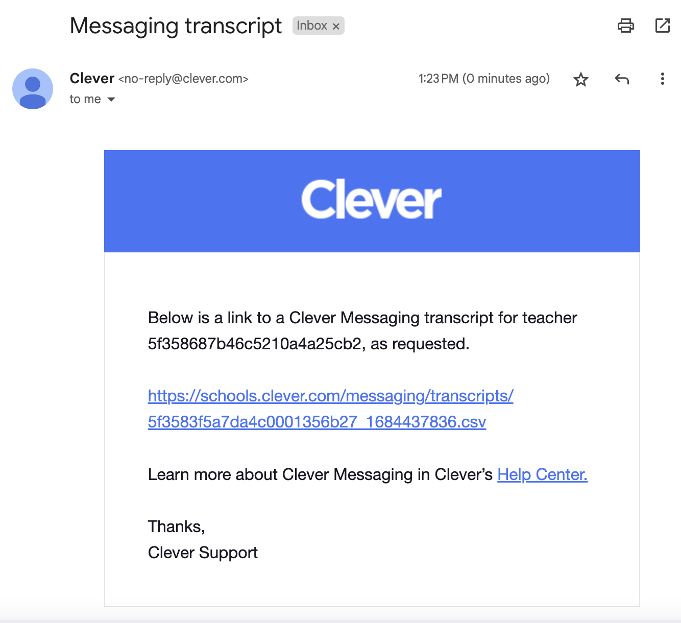 For Clever Admins: What do I do if a student sends an inappropriate message?