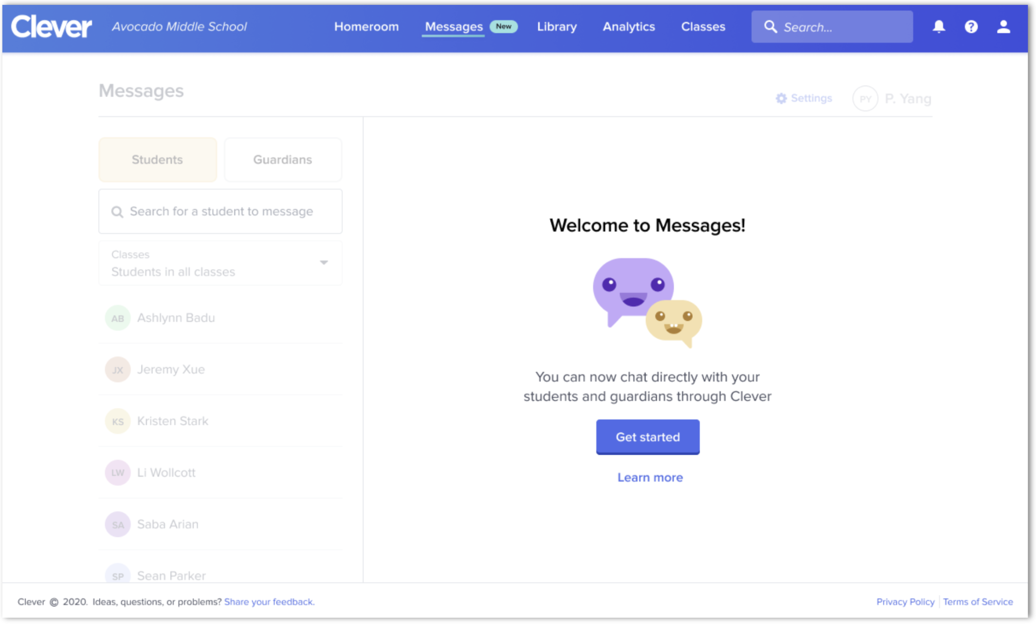 For Teachers: Messages