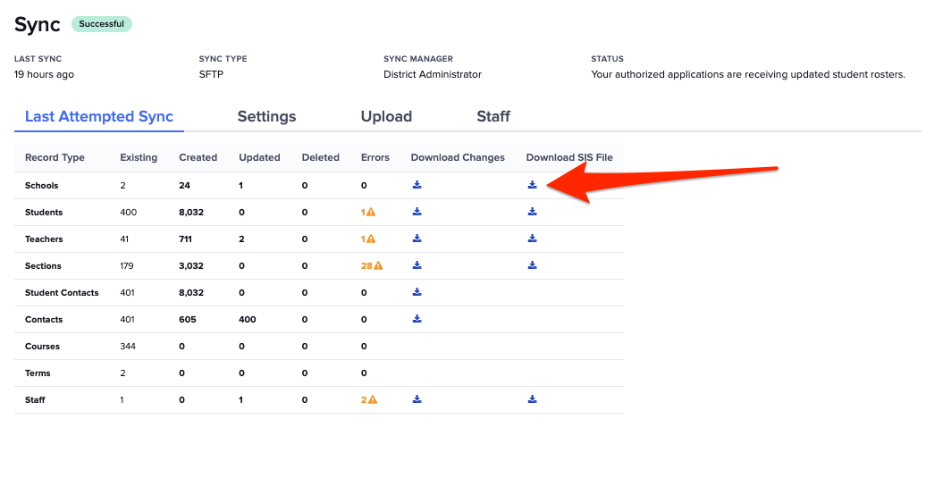 SFTP Syncs: Viewing Clever CSV files