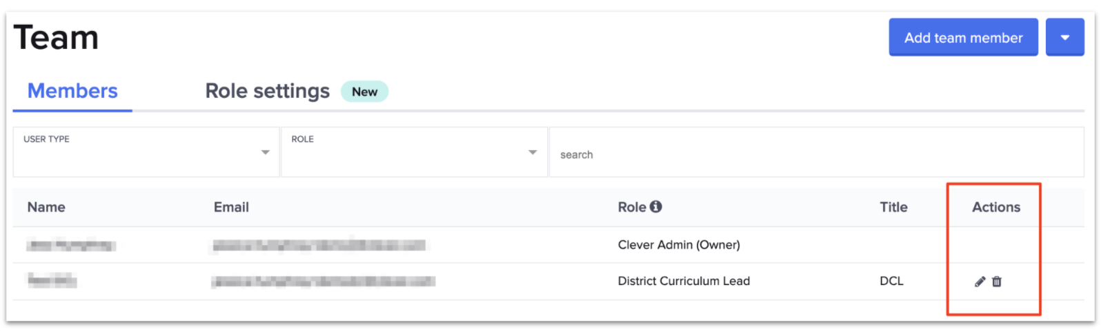 Clever Roles: District Curriculum Lead
