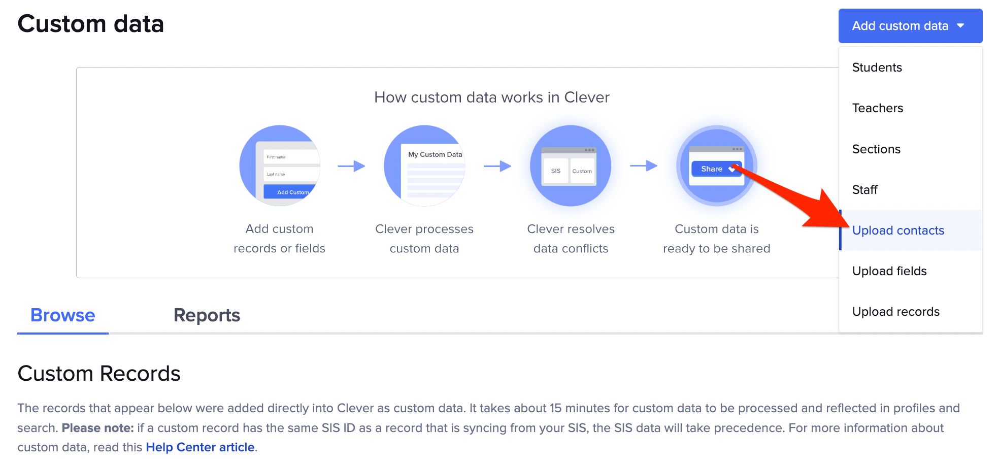 Manually Uploading Student Contacts to Clever