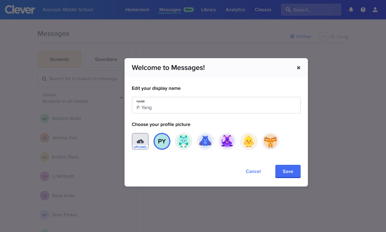 For Teachers: Messages
