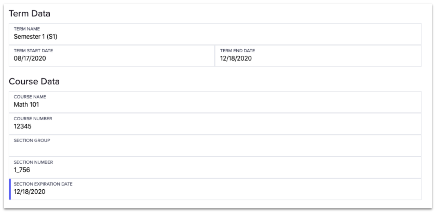 Custom Data: Sections