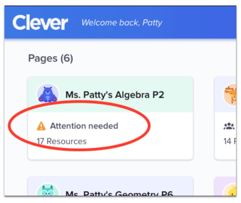 Clever Portal: Teacher Pages