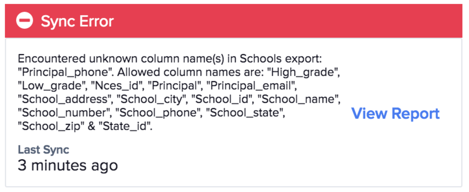 SFTP Syncs: Sync status errors
