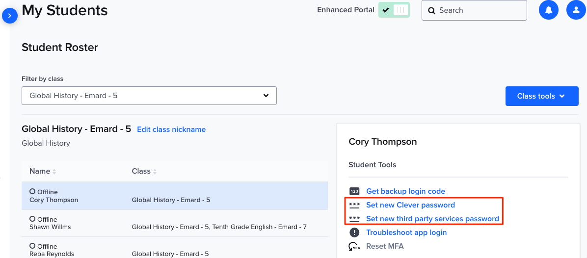 For Teachers: How to reset passwords for yourself and students