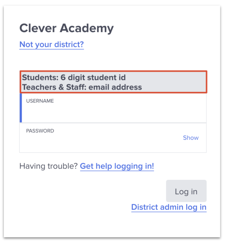 For Teachers: Logging in to Clever