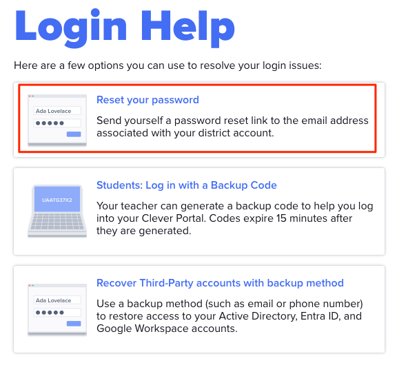 For Teachers: How to reset passwords for yourself and students