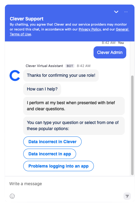 How do I contact Clever Support?