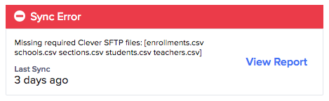 SFTP Syncs: Sync status errors
