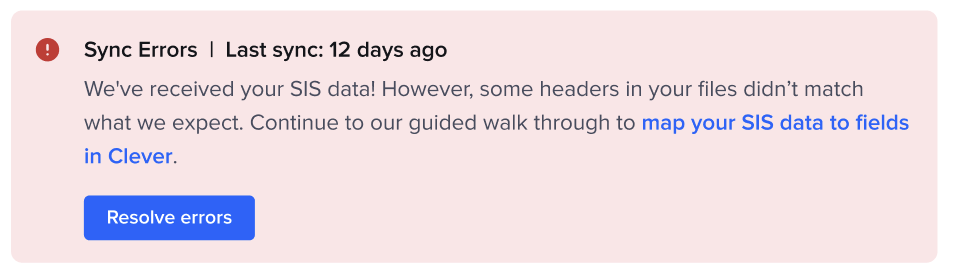 SFTP Syncs: Sync status errors