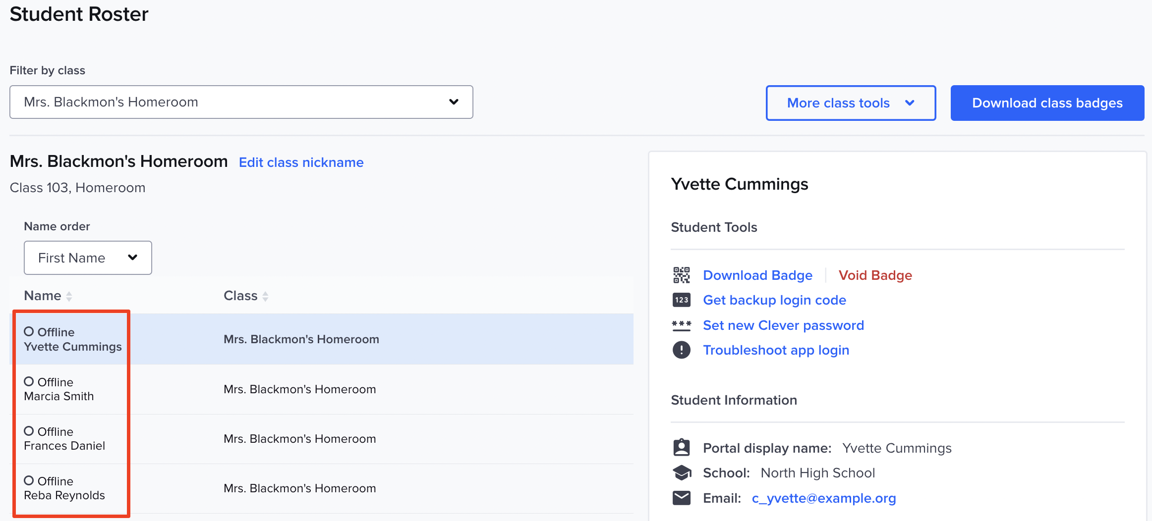 For Teachers: Login Tools