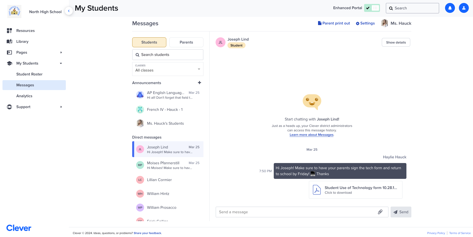 For Teachers: Overview of the Clever Portal
