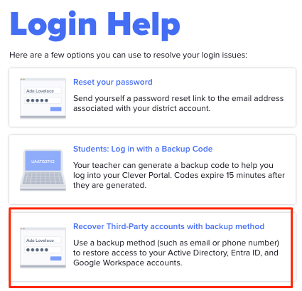 For Students: Troubleshooting - Logging in to Clever