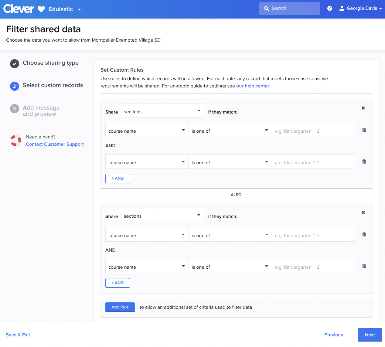 For App Partners: Creating filters for district data