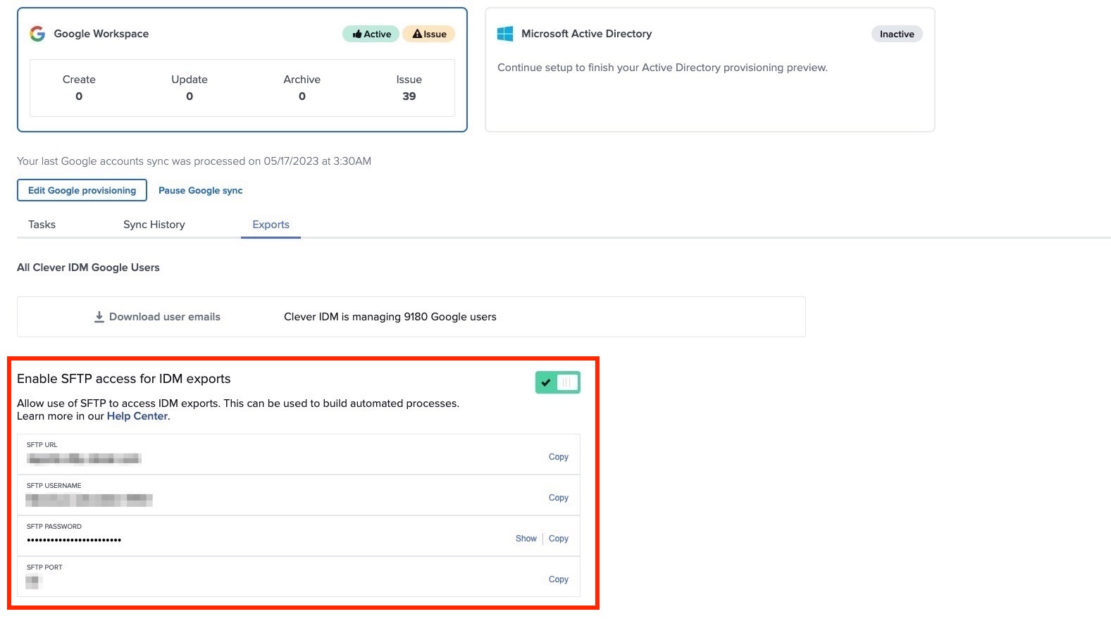 Clever IDM: Exporting data & PowerSchool writeback