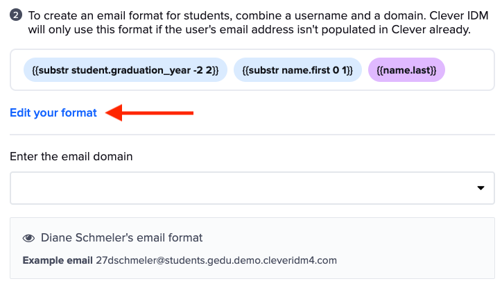 Clever IDM: Setting login credentials