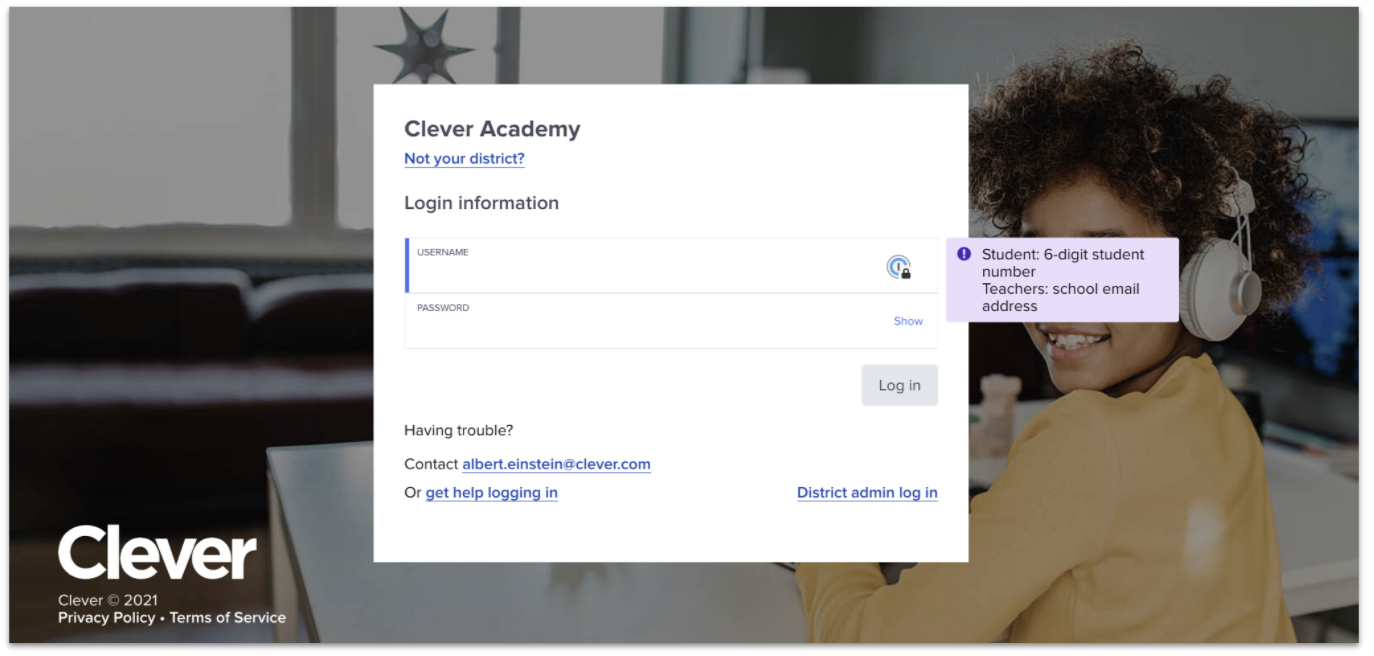 Single Sign-On (SSO): Clever Passwords - Log in with Clever (classic)