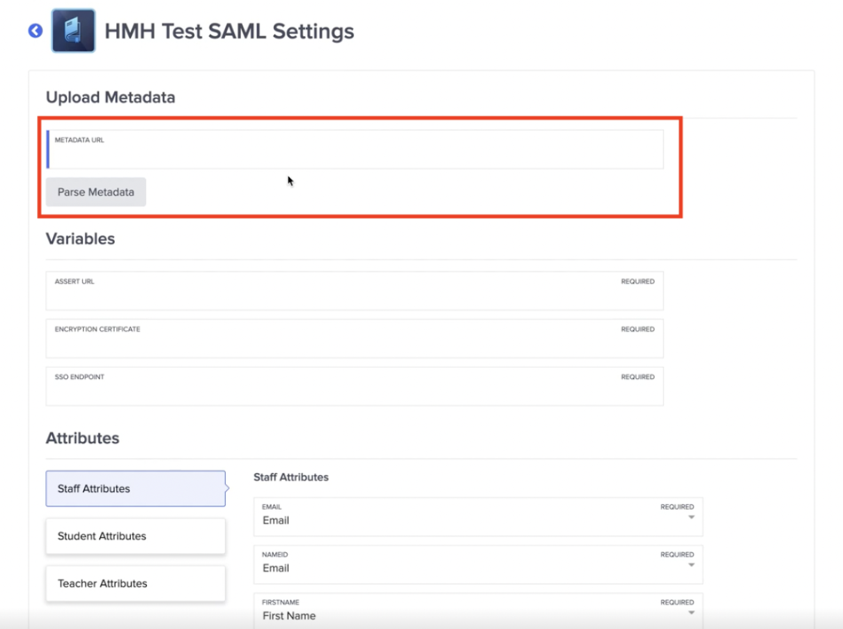 Setting up Single Sign-On (SSO) for HMH