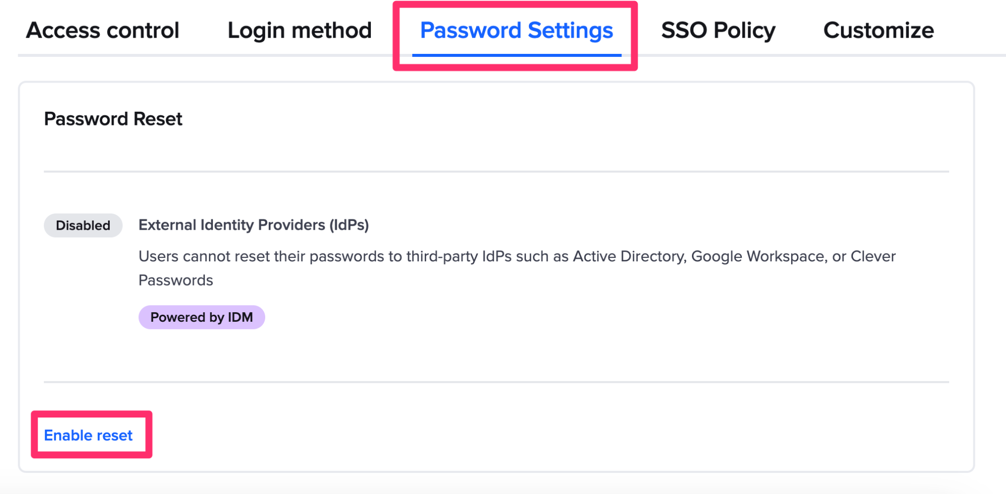 Clever IDM: Account recovery and password reset