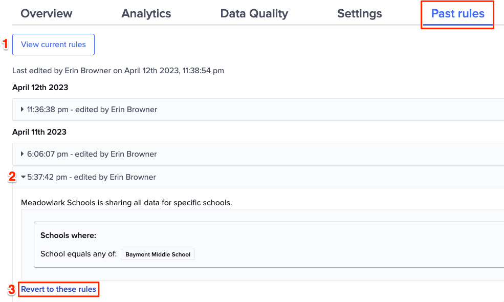Sharing Permissions: Share by Rules
