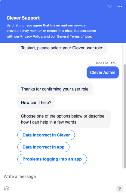 How do I contact Clever Support?