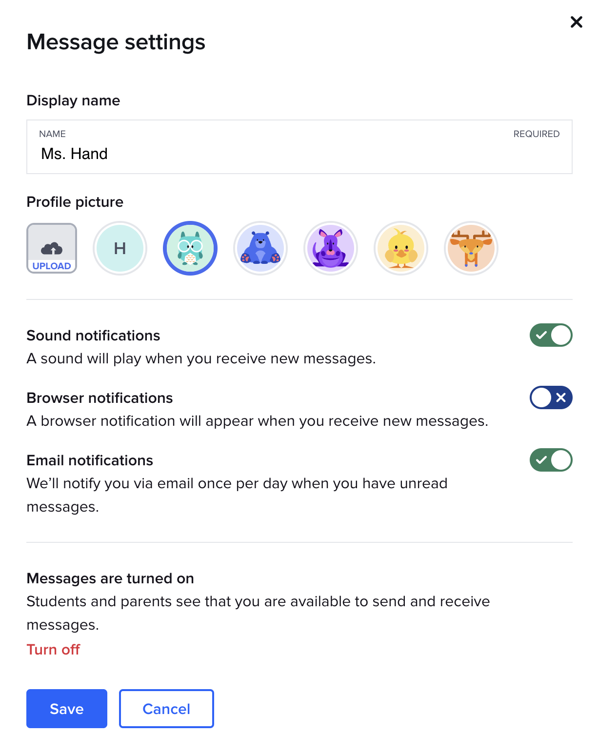For Teachers: Messages & Announcements
