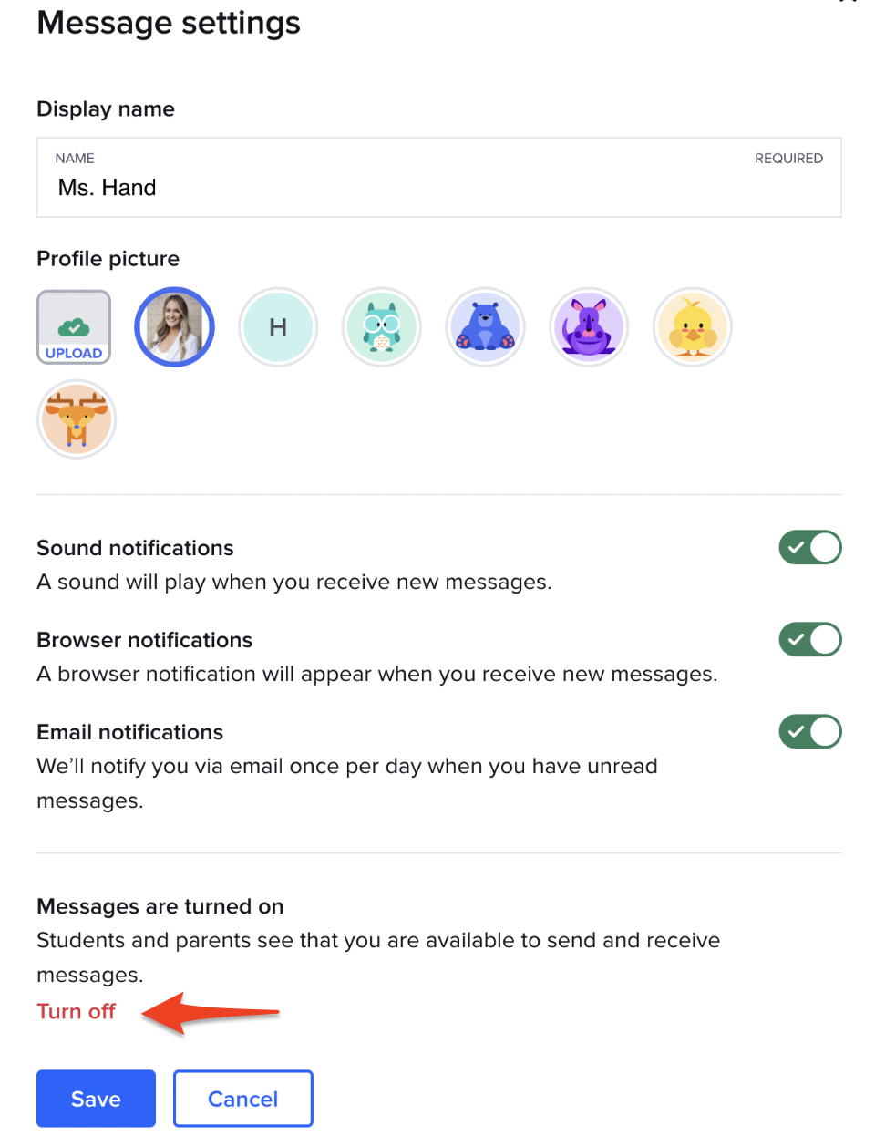 For Teachers: Messages & Announcements
