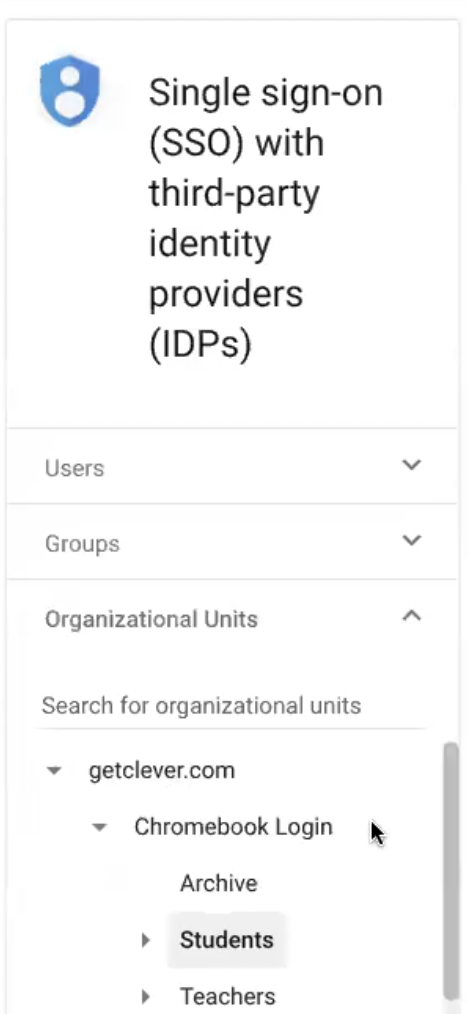 Single Sign-on (SSO): Setting up Clever Badges and Chromebook logins ...