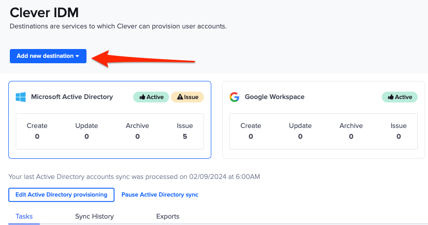 Clever IDM: Multi-Destination Support