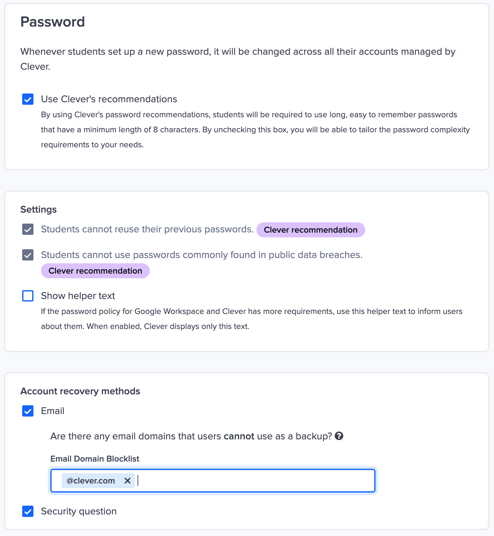Single Sign-On (SSO): Clever passwords - Log in with Clever (updated)