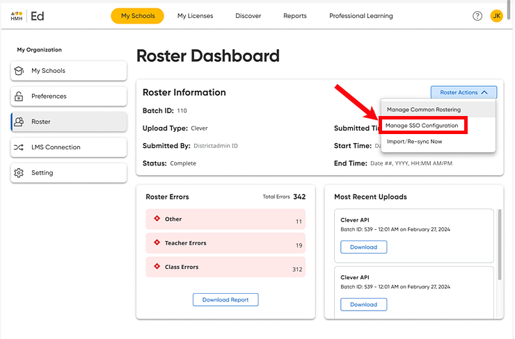 Setting up Single Sign-On (SSO) for HMH