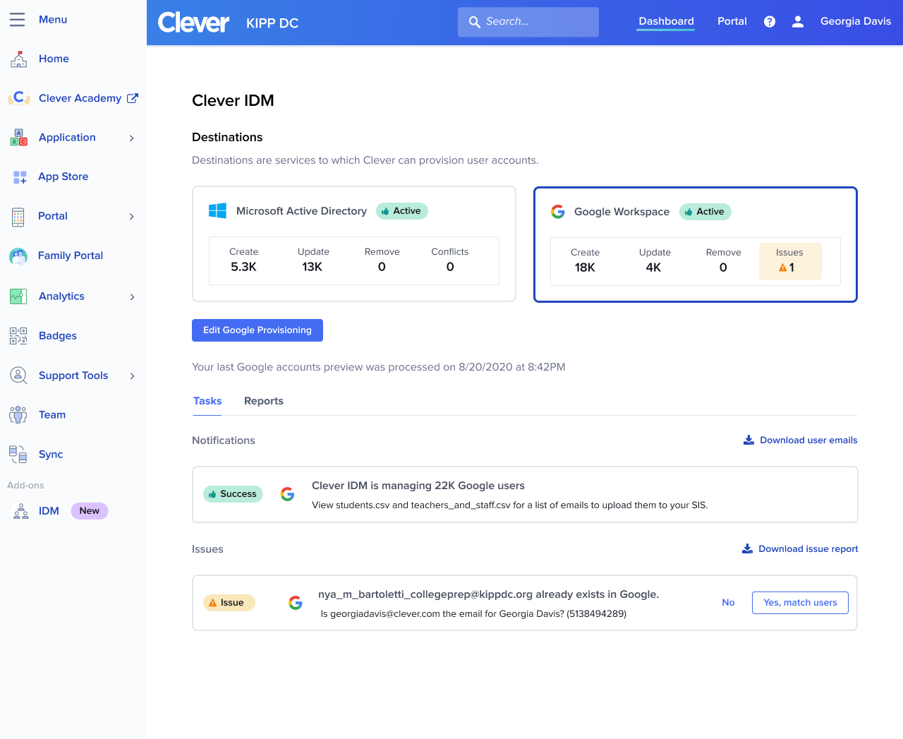 Clever IDM: Multi-Destination Support
