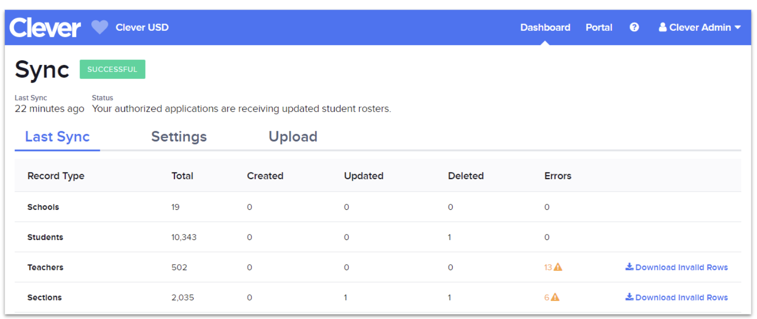 Clever-managed Sync: How do I push a manual sync with my SIS?