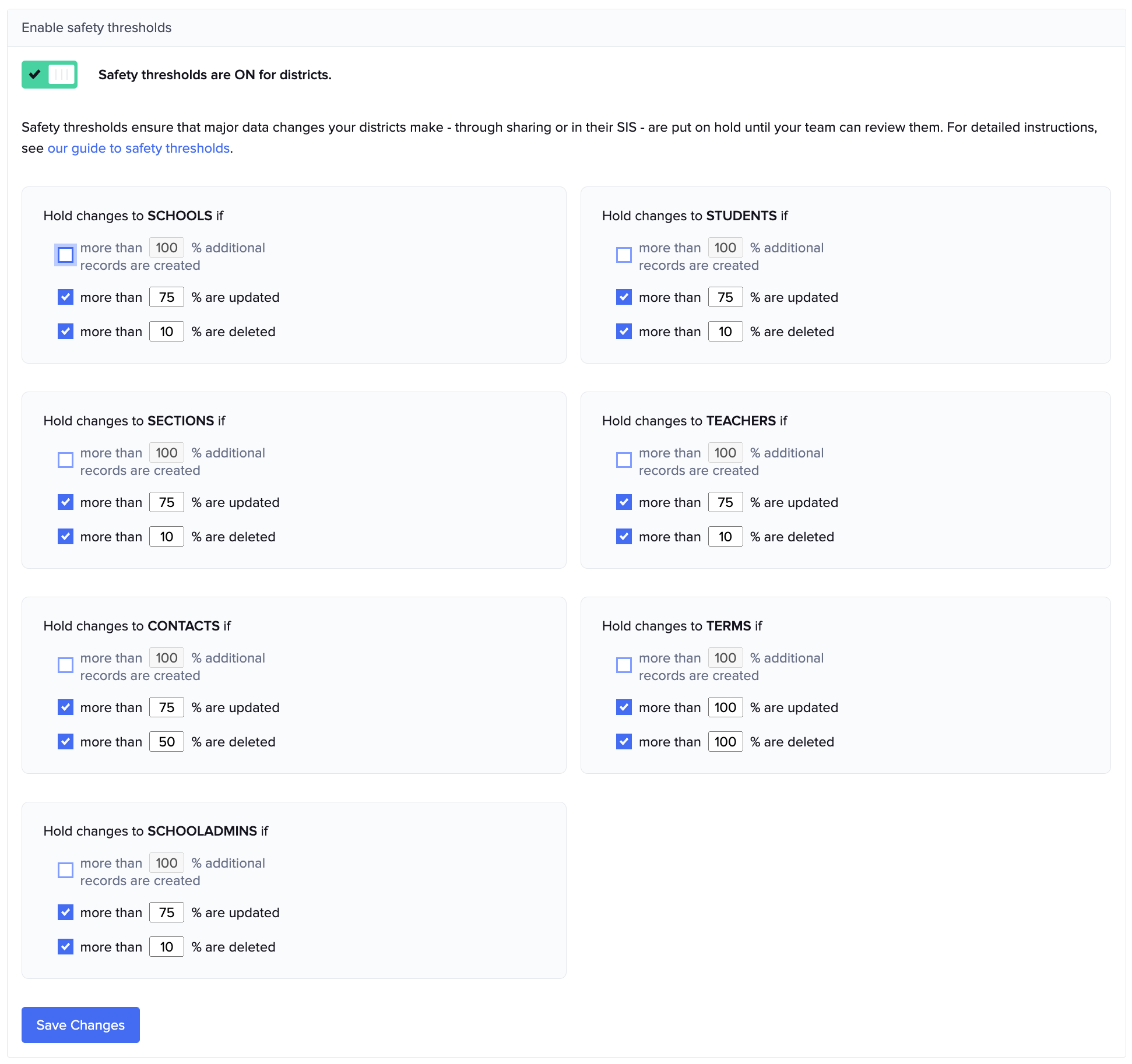 For App Partners: How to enable safety thresholds