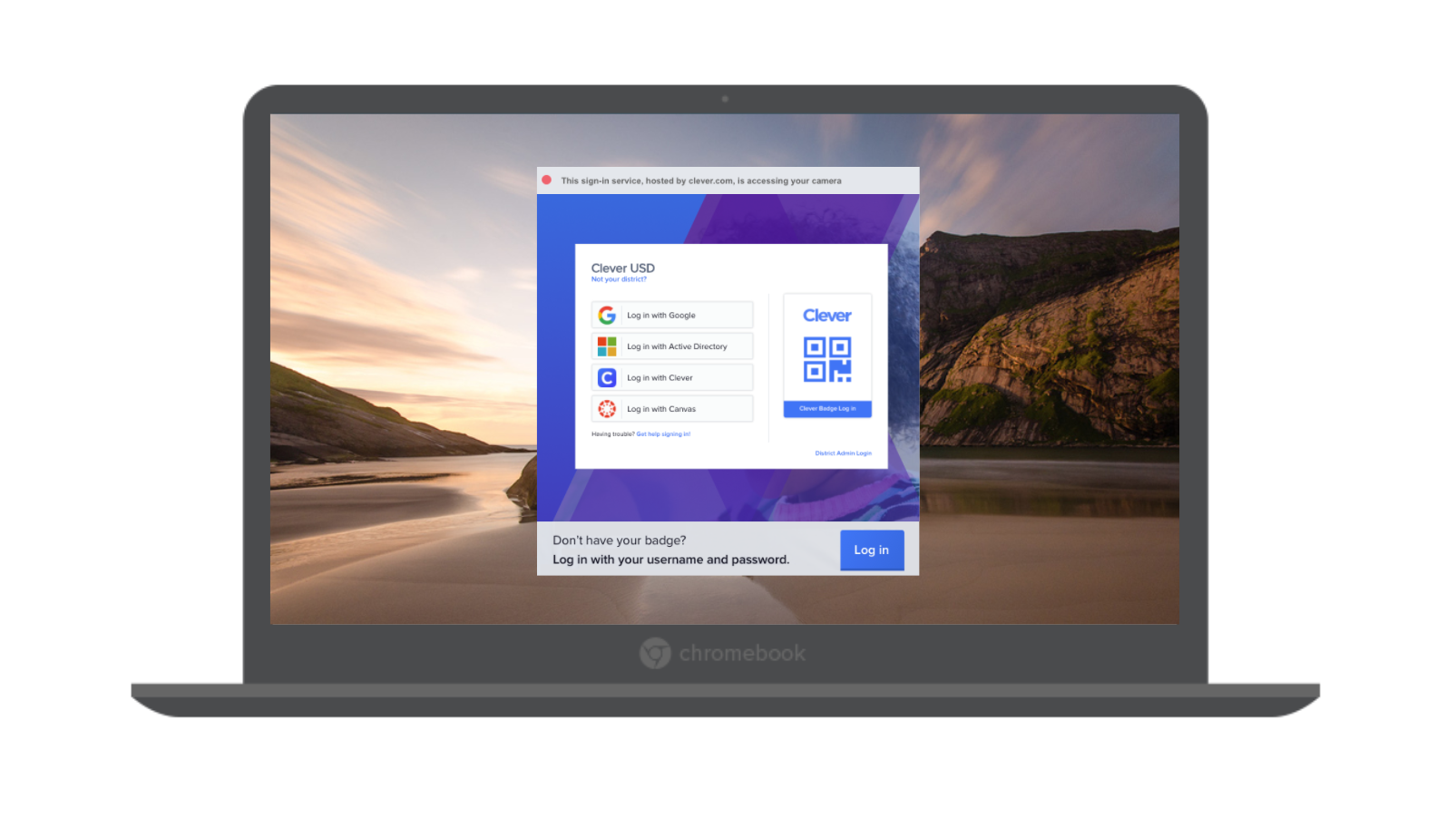 Clever Badges: How do I enable both ADFS and Badge logins for Chromebooks?