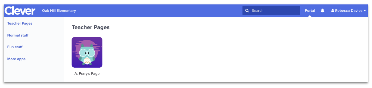 Clever Portal: Teacher Pages