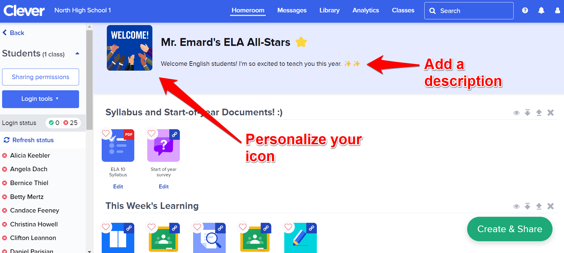 Clever Portal: Teacher Pages