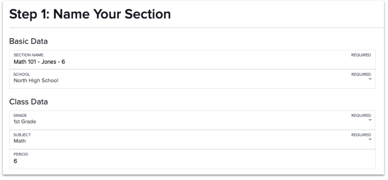 Custom Data: Sections