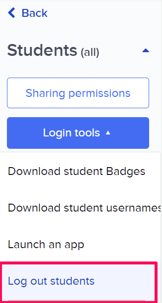 For Teachers: Login Tools