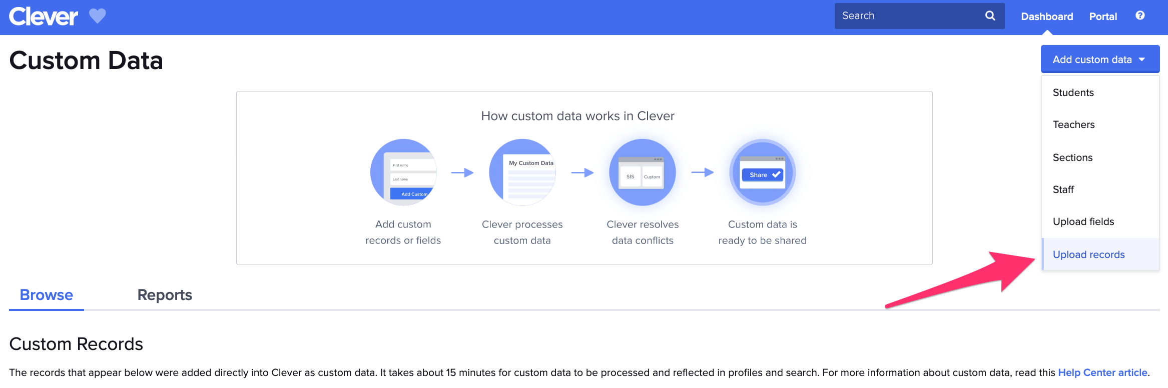 Custom Data: Sections