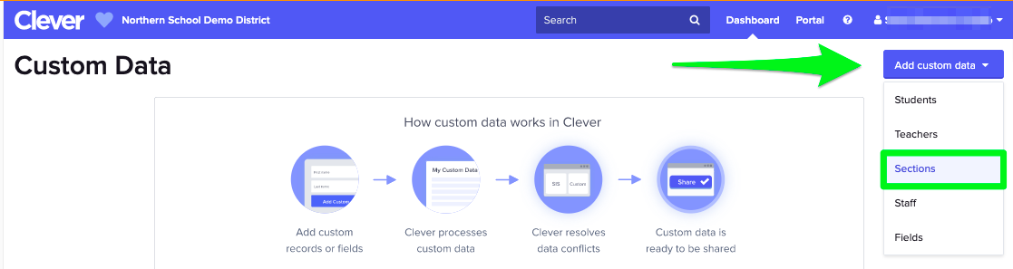 Custom Data: Sections